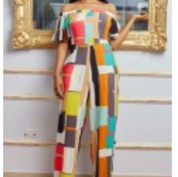 Pants & Jumpsuits | New Multi Color Jumpsuit | Poshmark